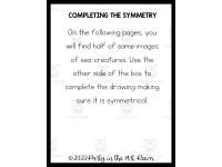 Symmetrical Sea Creatures | Art Worksheets for Kids by Teach Simple