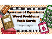 Systems of Equations Task Cards by Teach Simple