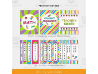 Teacher's Binder Cover in Candy Land Theme - 100% Editable by Teach Simple