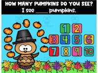 Thanksgiving Matching Quantities | Numbers 1-10 Digital Activity by ...