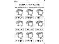 Thanksgiving Telling Time Worksheets by Teach Simple