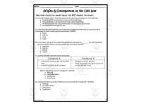The Cold War Assessment Study Guide by Teach Simple