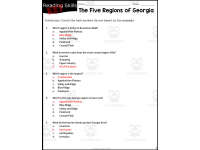 The Five Regions of Georgia Reading Packet by Teach Simple