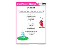 The Lost Bird Pre-Primer Sight Words Reading Comprehension Worksheet by ...