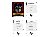 The Movies - Taboo Speaking Game by Teach Simple