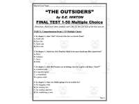 "The Outsiders" Novel Study Unit by Teach Simple