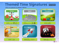 Themed Time Signatures | Interactive Musical Games Activity by Teach Simple