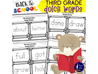 Third Grade Dolch Words Tracing Practice by Teach Simple