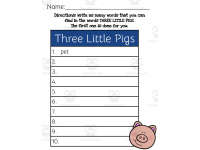 Three Little Pigs | Making Words Activity by Teach Simple