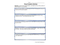 Time Word Problem Solving Worksheet by Teach Simple