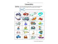 Transportation Sorting Worksheet by Teach Simple