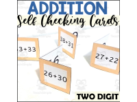 Two Digit Addition without Regrouping Self Checking Cards by Teach Simple
