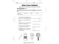 Type 1 Diabetes Printable Learning Activity by Teach Simple