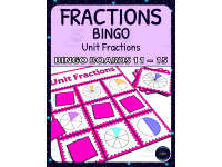Unit Fractions Activity - Bingo Game - Fraction Circles - Boards 11-15 ...
