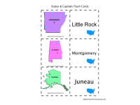 US State Capitals Pictures Flash Cards by Teach Simple