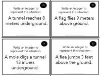 Using Integers in Real Life Situations Task Cards by Teach Simple