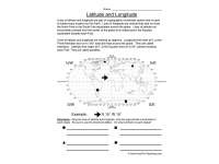 Using Latitude and Longitude Worksheet by Teach Simple