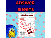 Valentine's day collective noun worksheets by Teach Simple