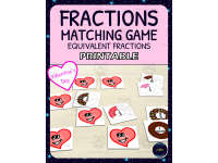 Valentines Day Equivalent Fractions Matching Game Activity - Printable ...