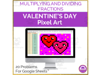 Valentine's Day Multiplying and Dividing Fractions Pixel Art by Teach ...