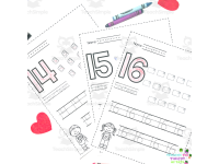 Valentine’s Day Number Tracing |Kindergarten Math Worksheets Counting ...