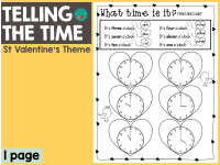 Valentine's Day Telling Time by Teach Simple