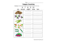 Vegetable Counting Worksheet by Teach Simple