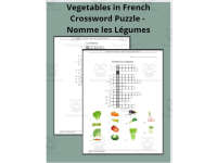 Vegetables in French Crossword Puzzle - Nomme les Légumes by Teach Simple