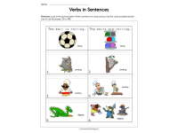 Verbs in Sentences Worksheet by Teach Simple