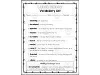 Vocabulary Packet -Journey's 5th grade - Unit 4 Lesson 16 by Teach Simple