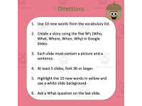 Vocabulary Story Writing Activity by Teach Simple