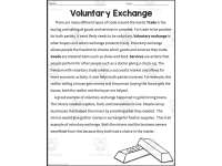 Voluntary Exchange Reading Packet by Teach Simple