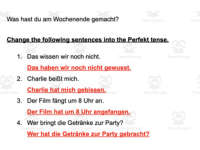Was hast du am Wochenende gemacht? - German Perfekt Listening ...