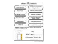 Weather Instruments Match Worksheet by Teach Simple