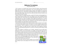 Welcome to Louisiana Reading Comprehension Worksheet by Teach Simple