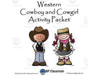 Western Cowboy and Cowgirl Activity Packet by Teach Simple