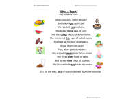 What a Feast Reading Comprehension Worksheet by Teach Simple