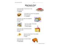 What Food is This Reading Comprehension Worksheet by Teach Simple