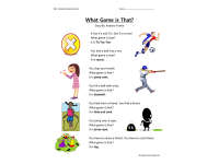 What Game is That Reading Comprehension Worksheet by Teach Simple