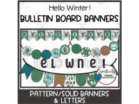 Winter Bulletin Board Letters and Banners Hello Winter Classroom ...