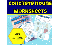 Winter concrete noun worksheets by Teach Simple