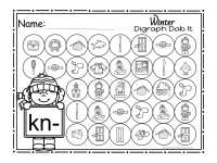Winter Digraphs Dab It by Teach Simple