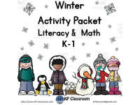 Winter Literacy and Math Activity Packet for K-1 by Teach Simple
