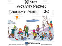 Winter No Prep Literacy and Math Activity Packet for 2-5 by Teach Simple