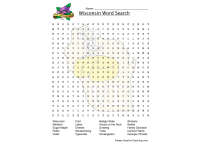 Wisconsin Word Search Worksheet by Teach Simple