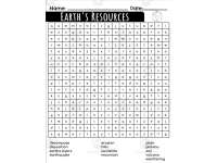 Word Search: Earth's Resources by Teach Simple
