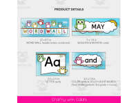 Word Wall Classroom Decoration in Owl Theme - 100% Editable by Teach Simple