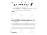 World of 100 Lesson Plan by Teach Simple