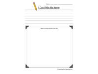 Write and Draw Your Name Worksheet by Teach Simple