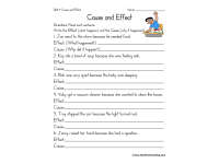 Write Cause and Effect Worksheet by Teach Simple